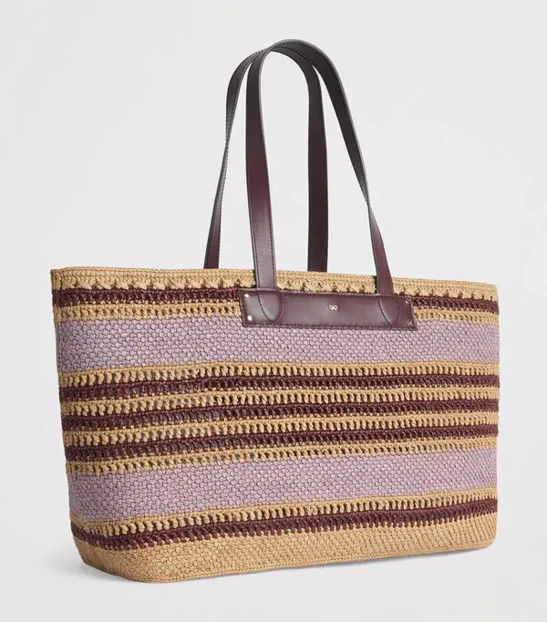 ANYA HINDMARCH Raffia Stripe Tote Bag
