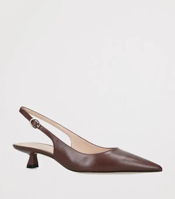 STUART WEITZMAN Leather Sculpt Slingback Pumps 35