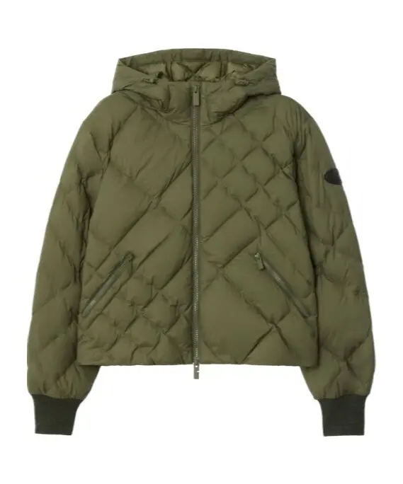 Burberry Check-stitch Nylon Delley Puffer Jacket
