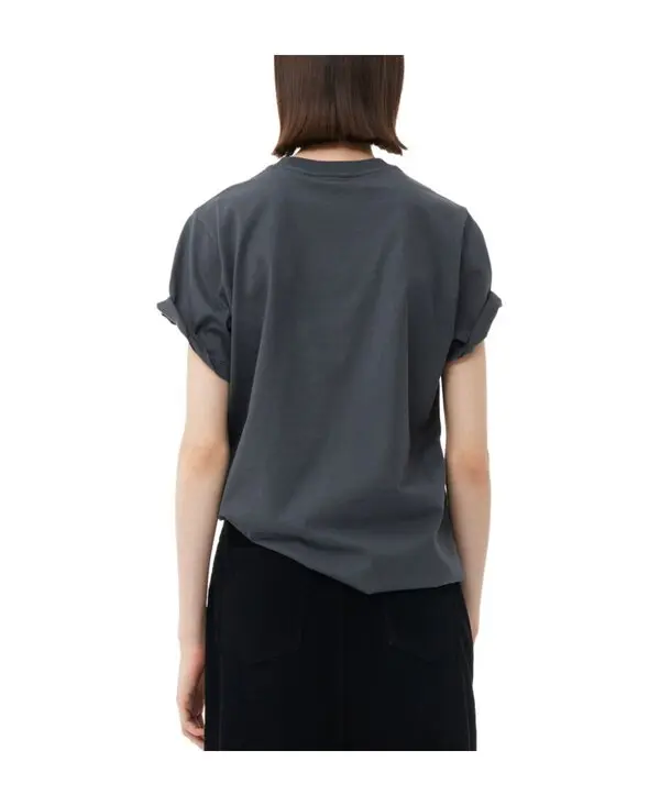 GANNI Grey Relaxed Heart T-shirt