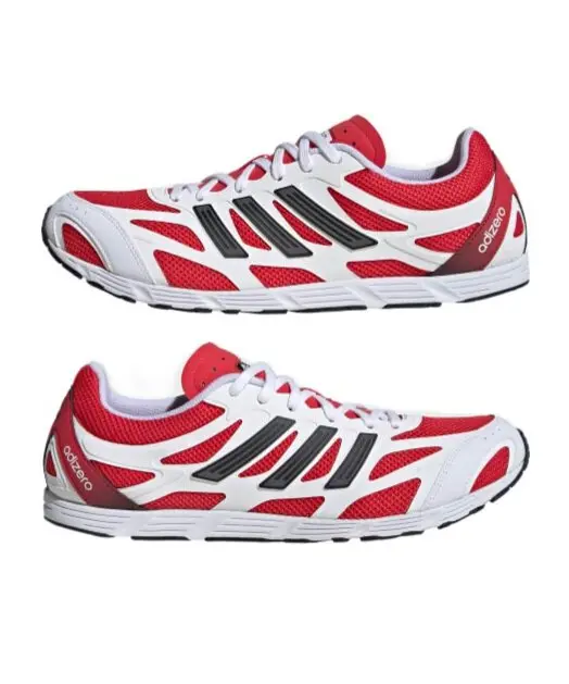 ADIDAS ORIGINALS Adizero Pr Lace-up Sneakers - Cloud White/pure Ruby Red/core Black