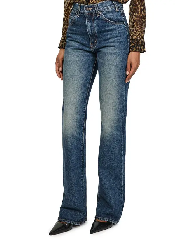 NILI LOTAN Belt Loop Denim Trousers