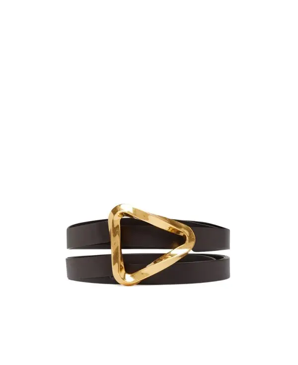 Bottega Veneta Triangle Buckle Belt - Black