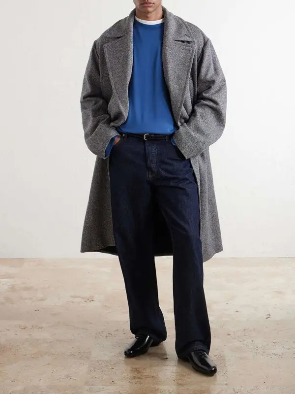 Dries Van Noten Wool-tweed Double-breasted Coat