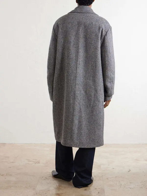 Dries Van Noten Wool-tweed Double-breasted Coat