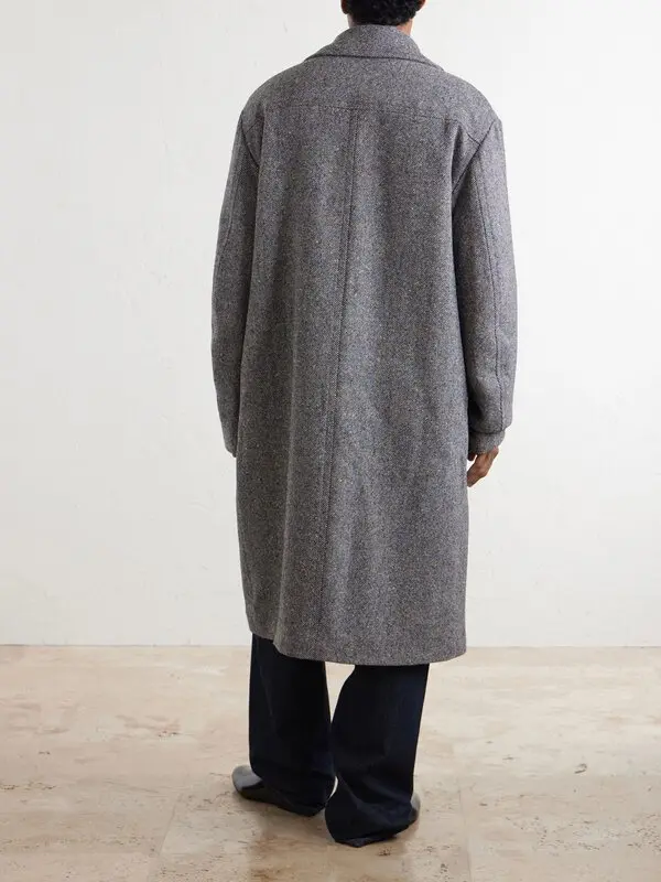 Dries Van Noten Wool-tweed Double-breasted Coat