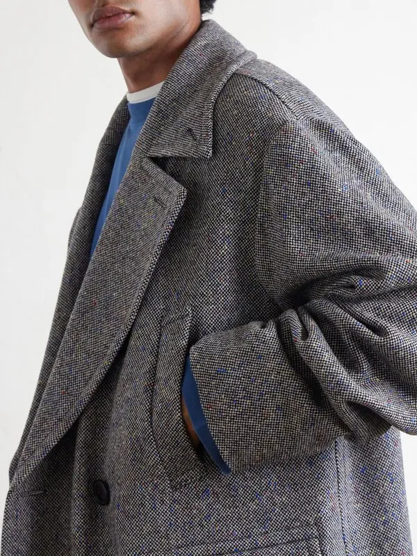 Dries Van Noten Wool-tweed Double-breasted Coat