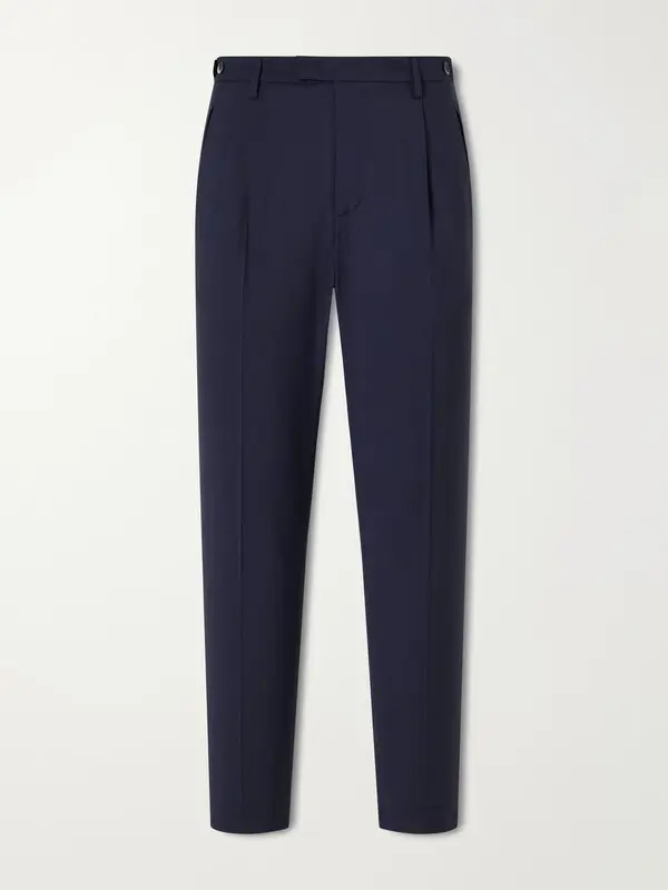 Barena Venezia Virgin Wool Pleated Straight-leg Trousers