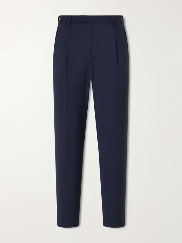 Barena Venezia Straight-leg Pleated Virgin Wool Suit Trousers