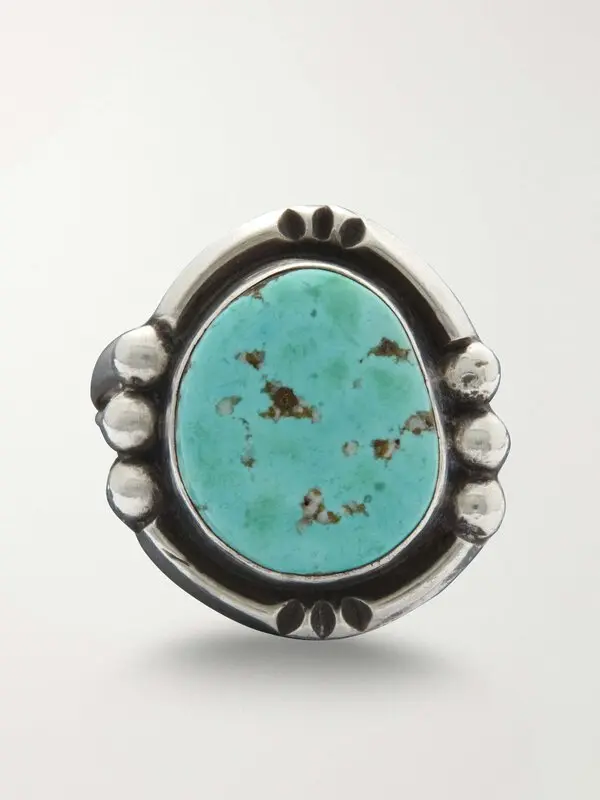 FOUNDWELL Vintage 1970s Sterling Silver Ring - Turquoise