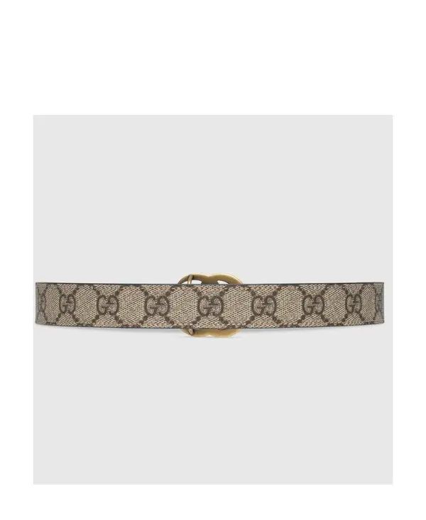 Gucci Gg Logo Plaque Belt - Blue