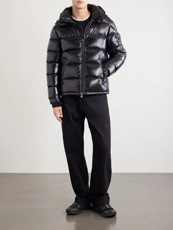 Moncler Maya Quilted Shell Down Jacket - Black