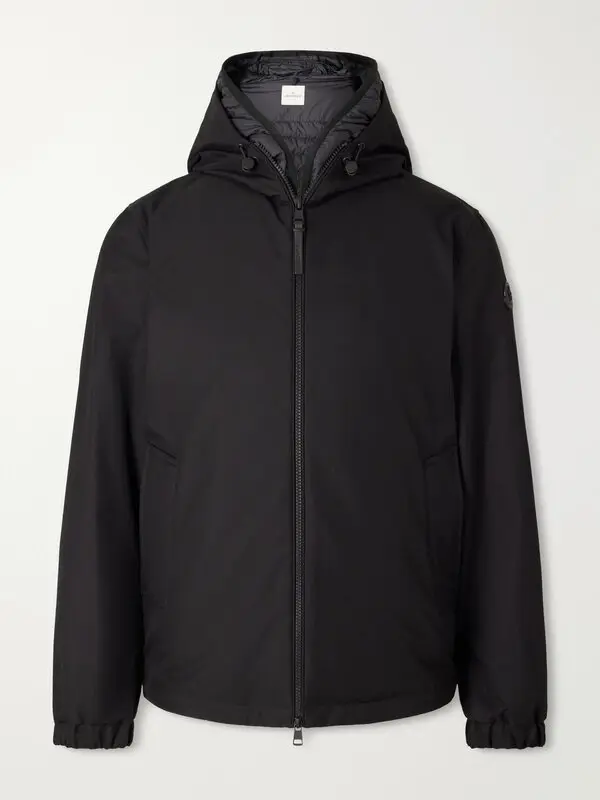Moncler Shell-trimmed Twill Down Jacket