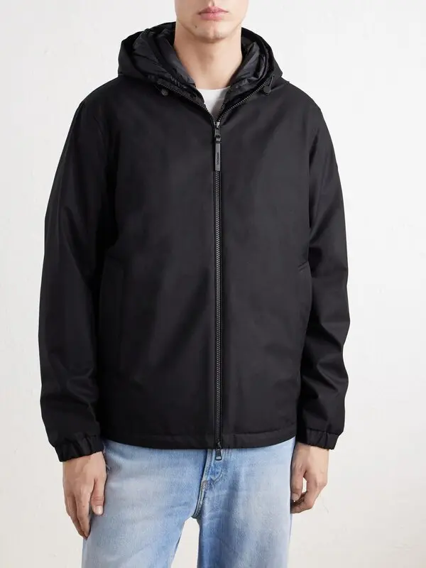 Moncler Shell-trimmed Twill Down Jacket
