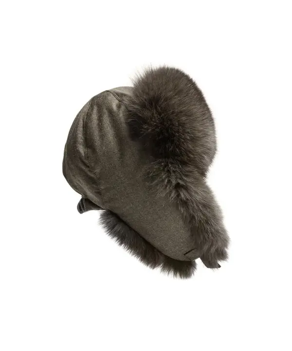YVES SALOMON Fur Trapper Hat