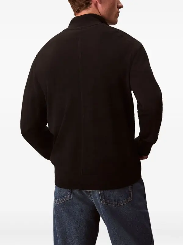 Calvin Klein Half Zip Mock Neck Sweater - Black