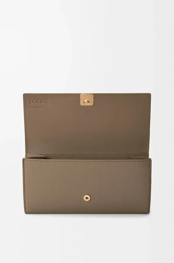 Loewe Anagram Continental Wallet In Pebble Grained Calfskin
