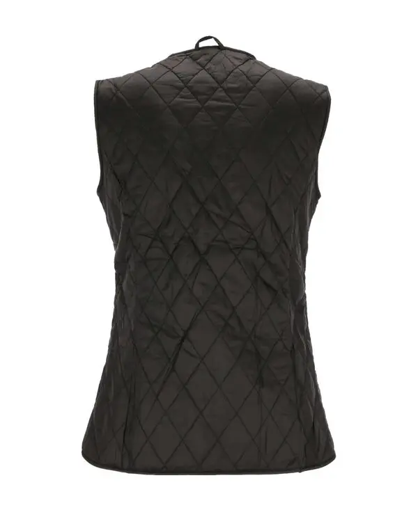 Barbour Zip-up V-neck Quilted Gilet - Black