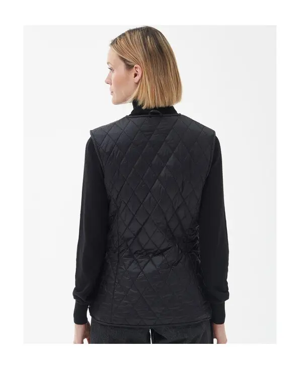 Barbour Zip-up V-neck Quilted Gilet - Black