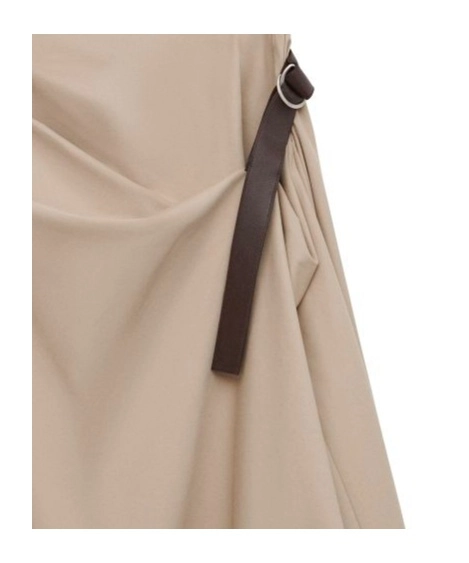 Loewe Cotton And Silk Belted Skirt