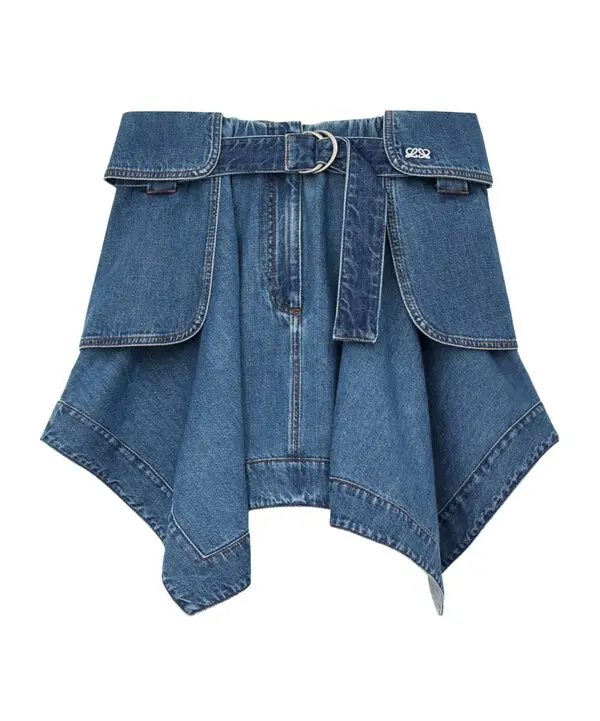 Loewe Denim Cargo Skirt