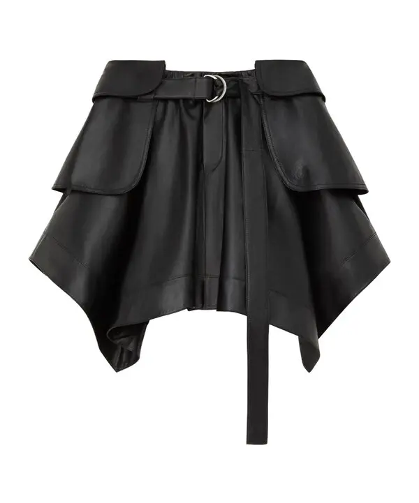 Loewe Leather Cargo Skirt