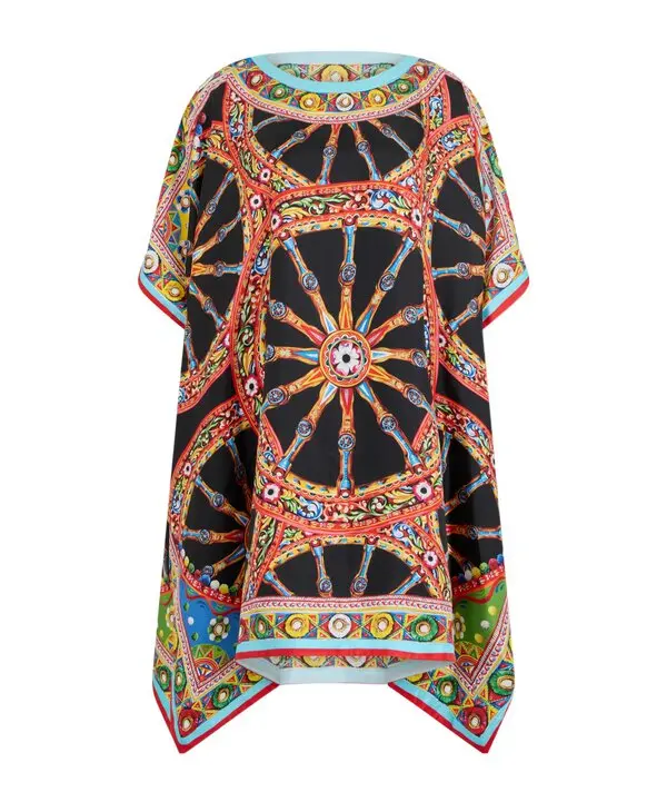 Dolce & Gabbana Dolce Gabbana Carretto-printed Kaftan Dress