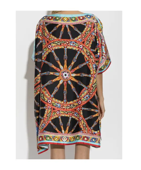 Dolce & Gabbana Dolce Gabbana Carretto-printed Kaftan Dress