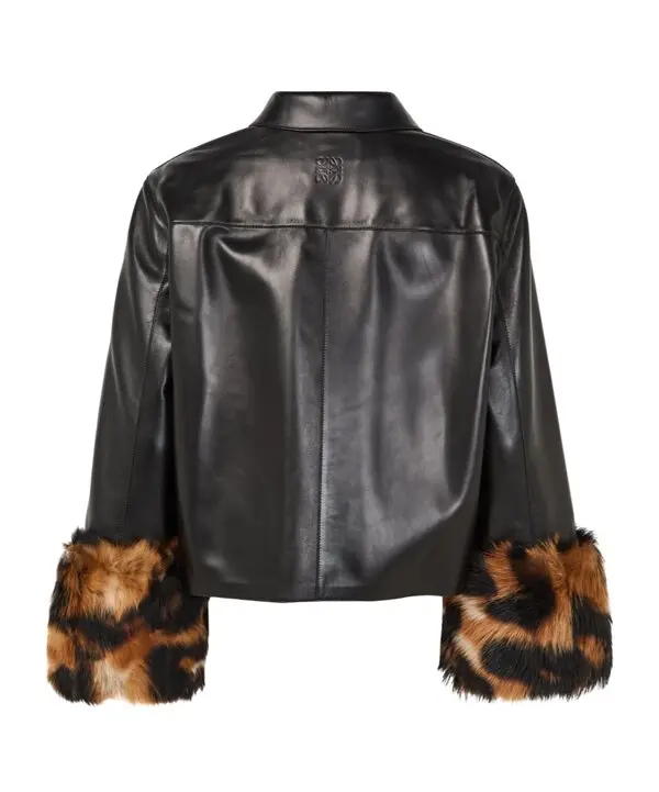 Loewe Turn-up Jacket In Nappa Lambskin