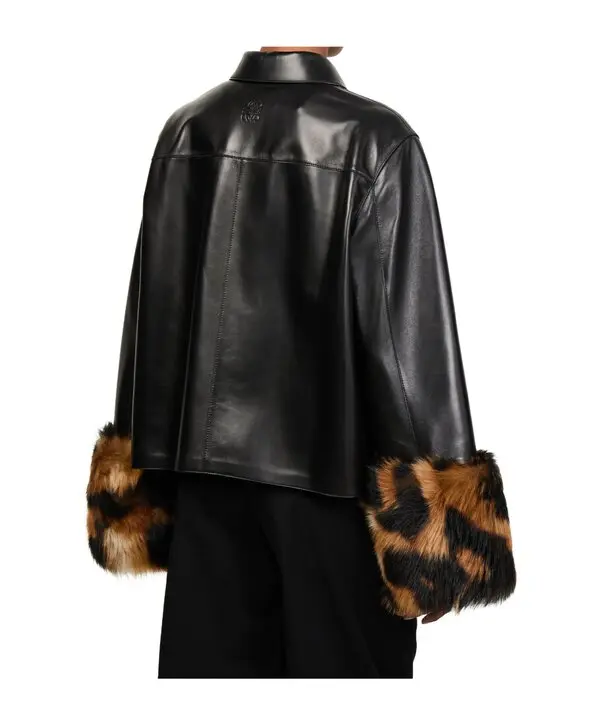 Loewe Turn-up Jacket In Nappa Lambskin