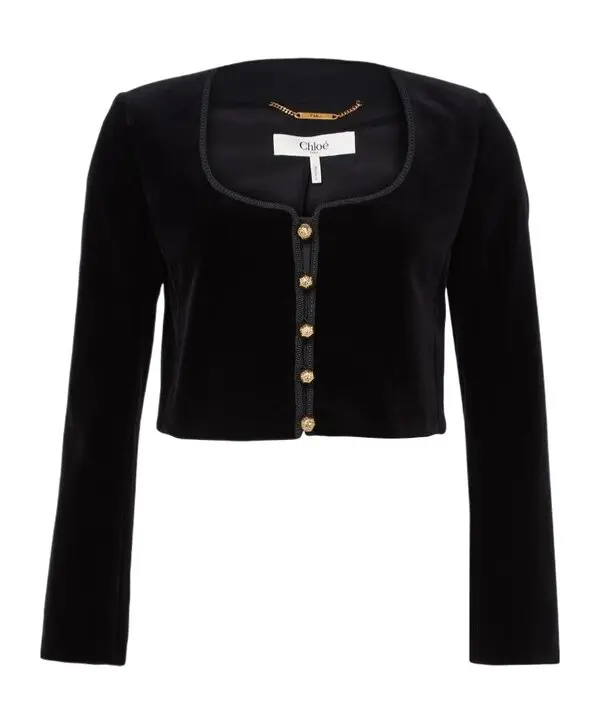 Chloé Velvet Cropped Jacket