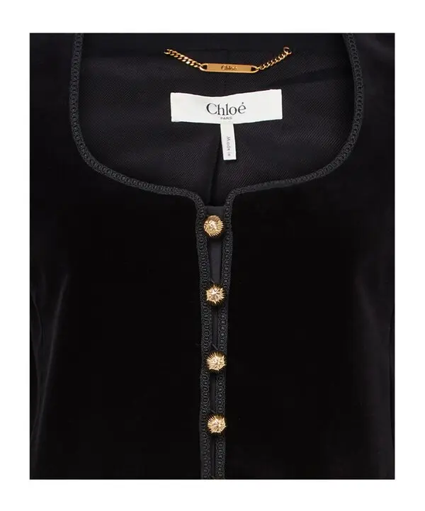 Chloé Velvet Cropped Jacket