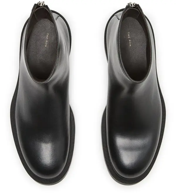 THE ROW Nobilis Leather Ankle Boots