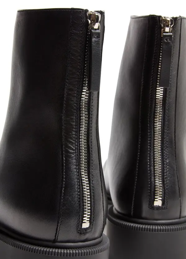 THE ROW Nobilis Leather Ankle Boots