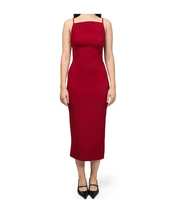 Givenchy Spaghetti Strap Mid-length Dress - Red