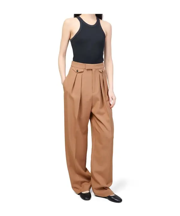 Chloé Straight Pleated Pants