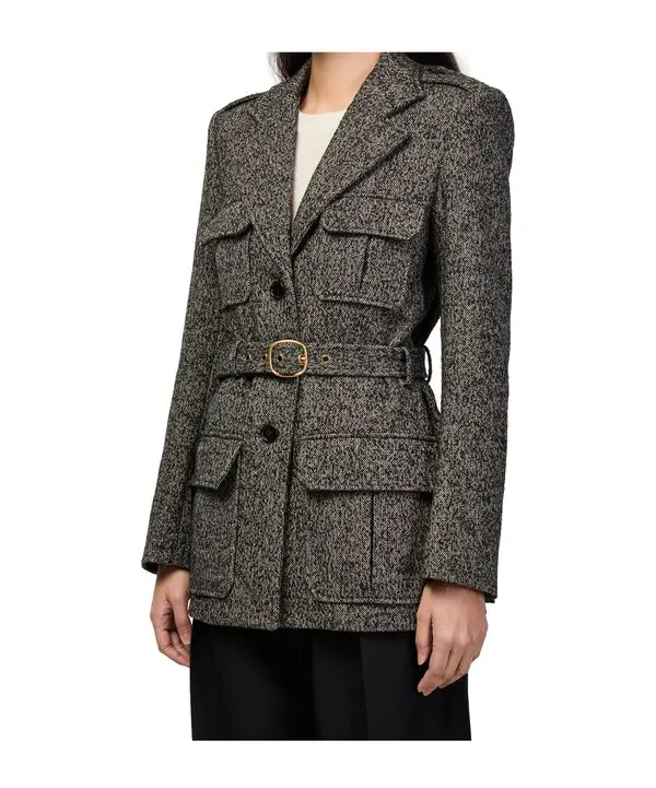Chloé Belted Jacket With Four Pockets