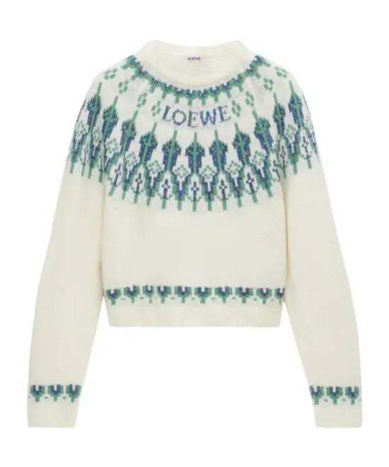 Loewe Embroidered Logo Wool Blend Sweater