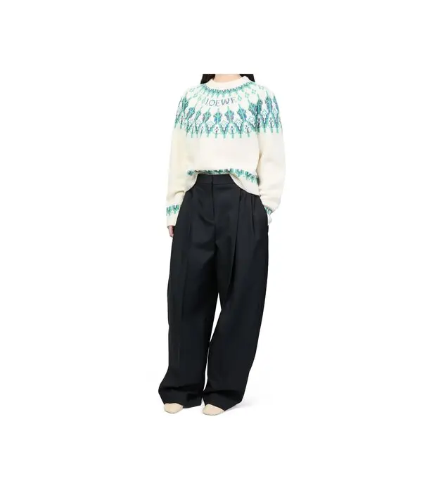Loewe Embroidered Logo Wool Blend Sweater