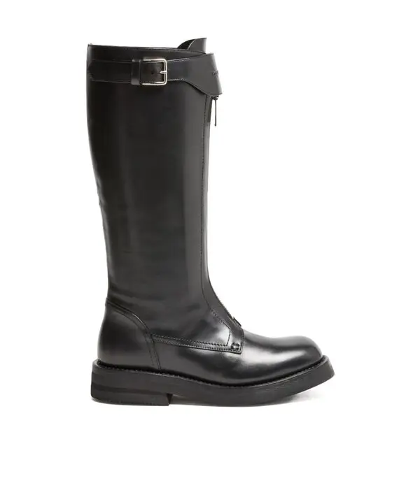 Alexander McQueen Round-toe Over-the-knee Boots