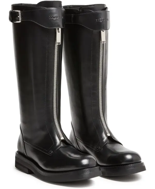 Alexander McQueen Round-toe Over-the-knee Boots