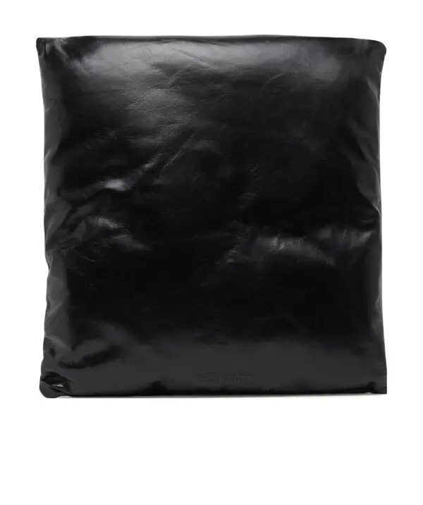 Bottega Veneta Logo Square Clutch - Black