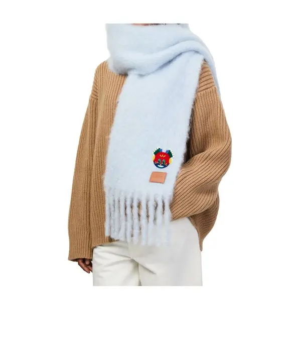 Loewe Scarf In Mohair And Wool Blend