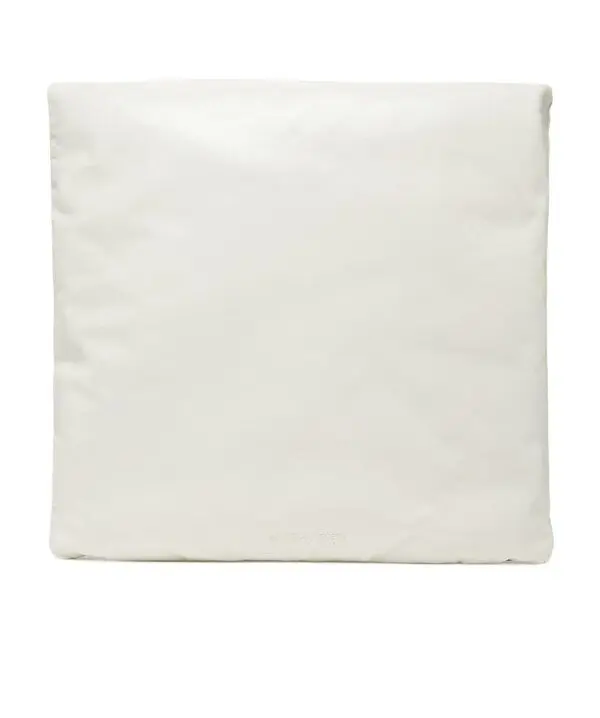 Bottega Veneta Logo Square Clutch - White