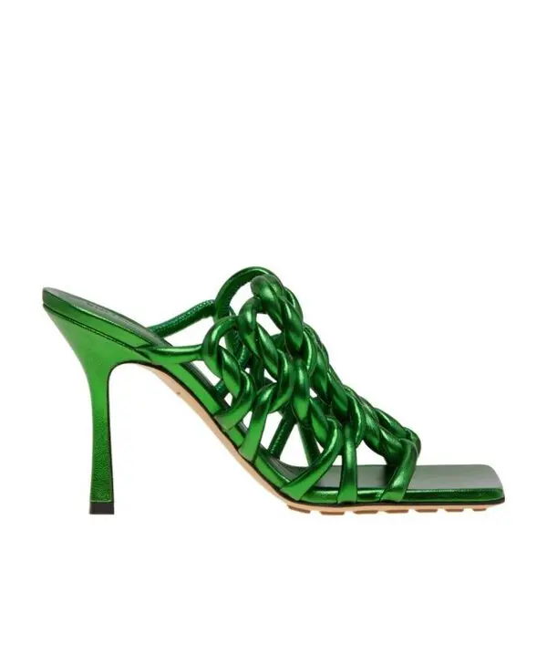 Bottega Veneta Square-headed High-heeled Sandals