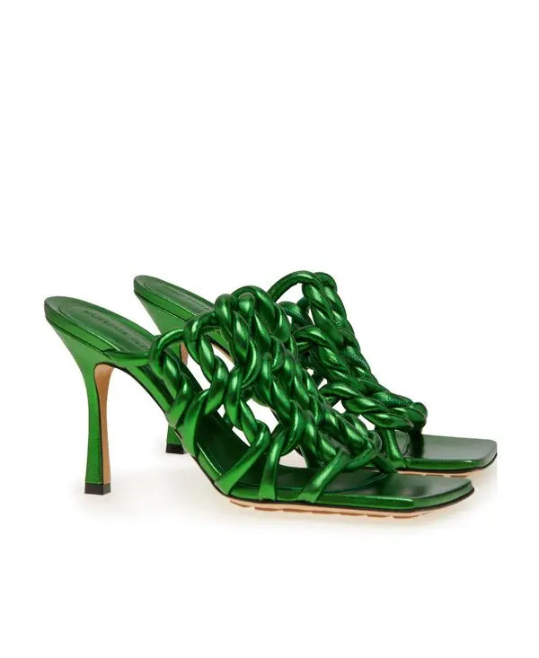 Bottega Veneta Square-headed High-heeled Sandals