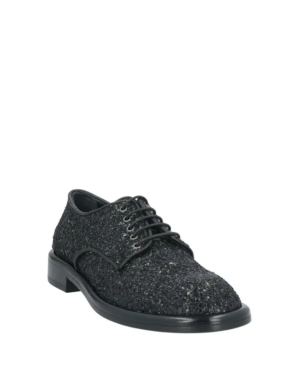 Agl Glittered Leather Lace-up Derby Shoes