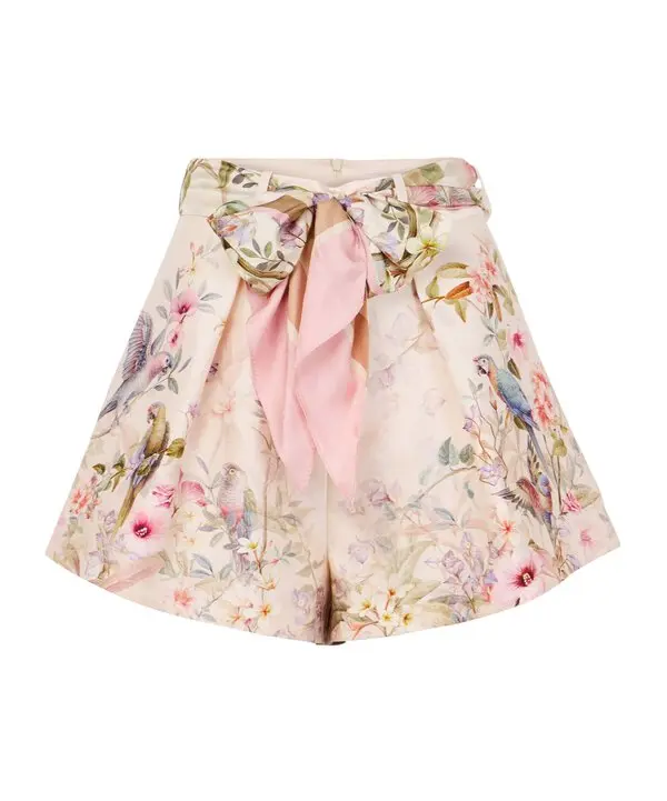 Zimmermann Printed Pattern Shorts - Nude