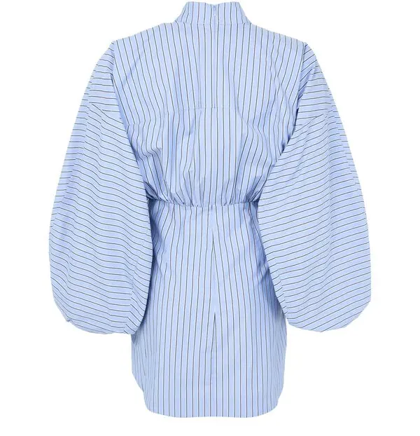 Zimmermann Striped Mini Dress With Puffed Sleeves