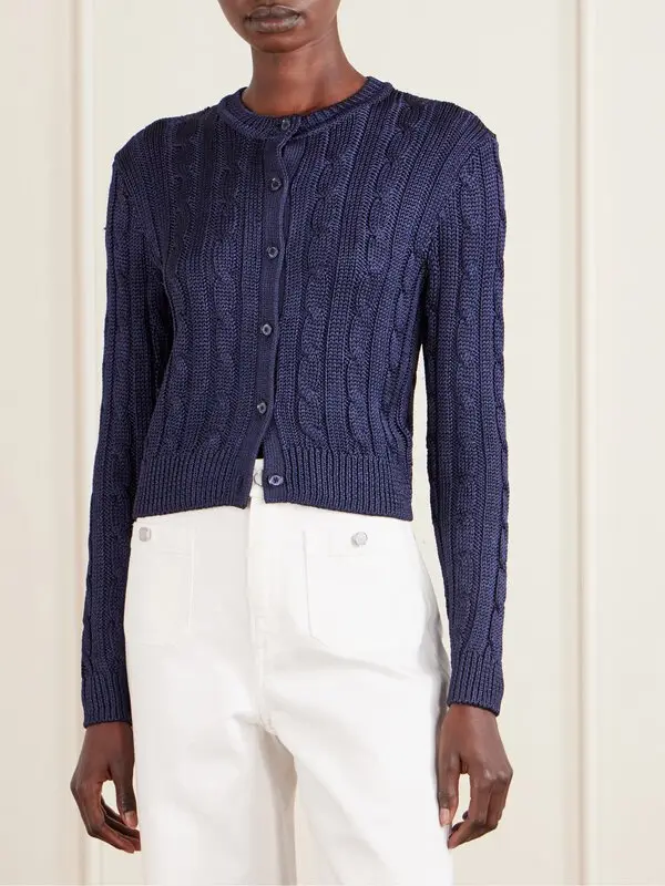 Ralph Lauren Cable Knit Cropped Cardigan